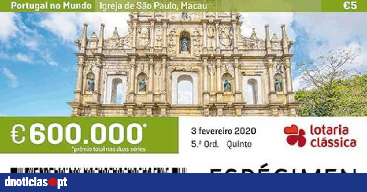 Primeiro prémio da Lotaria Clássica saiu ao número 23.262 — DNOTICIAS.PT