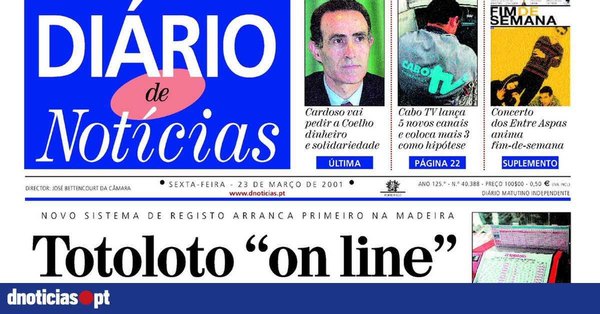 Há 20 anos era notícia o registo online do Totoloto — DNOTICIAS.PT