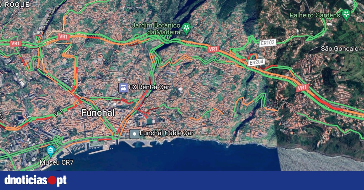 Trânsito congestionado nos dois sentidos da Via Rápida — DNOTICIAS.PT