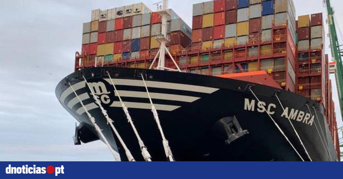 Maior porta contentores do Mundo escala Porto de Sines — dnoticias.pt